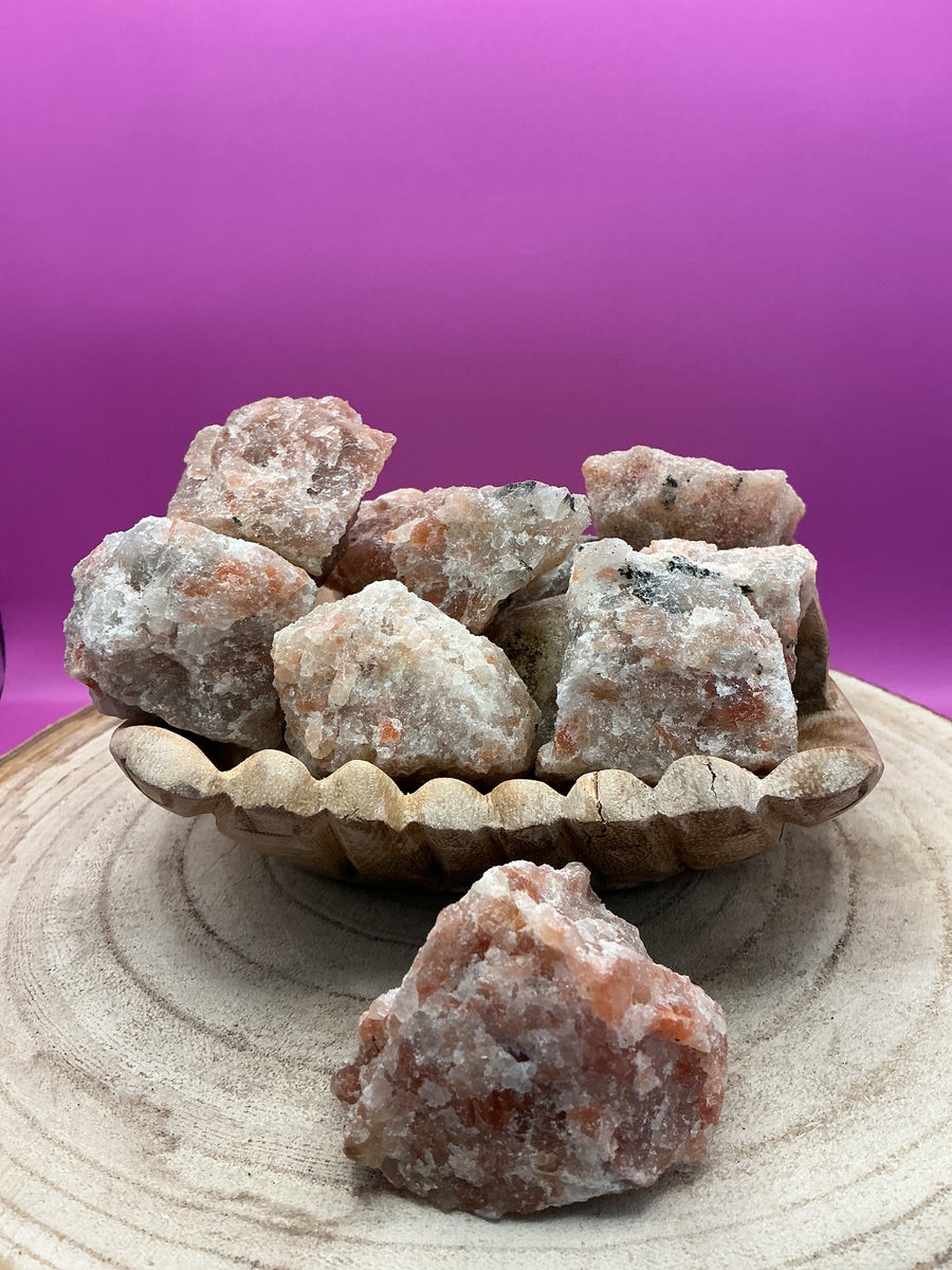 1 Raw SunStone piece – thesaltandrockshop