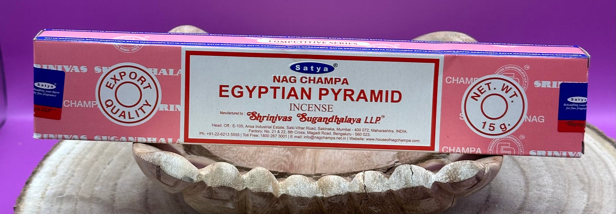 Satya Egyptian Pyramid incense 15g box – thesaltandrockshop