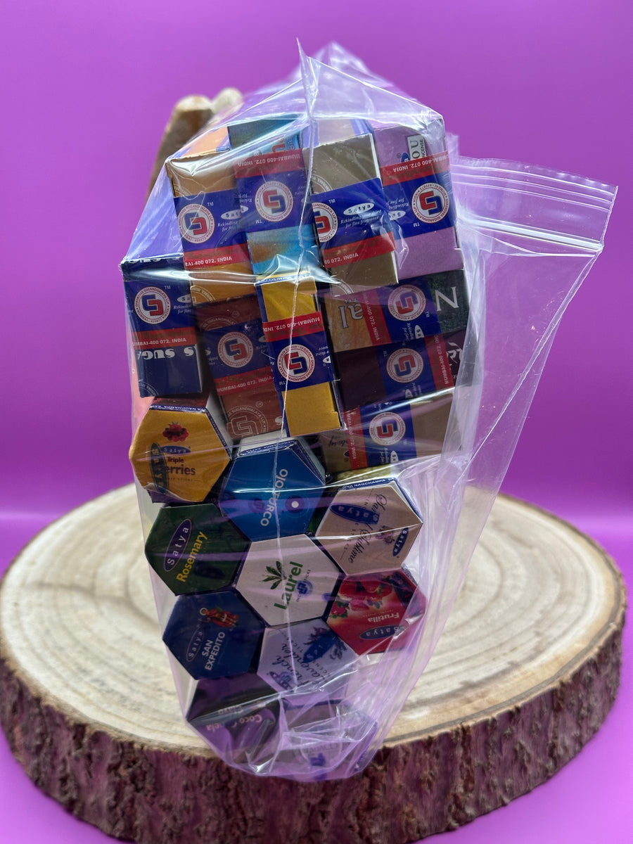 Satya 20 assorted incense boxes – thesaltandrockshop